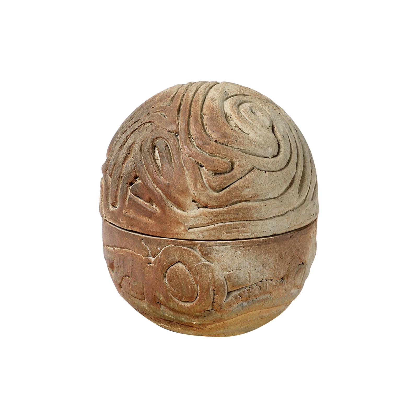 20th Midcentury Stoneware Ceramic Pottery Box La Borne circa 1970 ...
