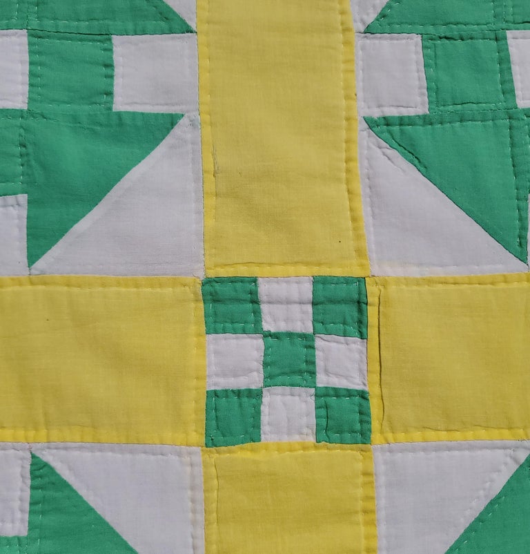 20Thc Antique Quilt, Hole in The Barn Door Quilt For Sale at 1stDibs
