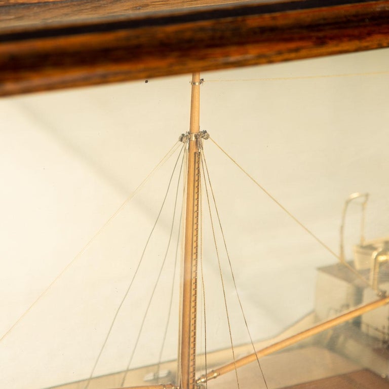 20thC Builder's Mirror-Back Half Model Of A Steamer Cargo Ship, England ...