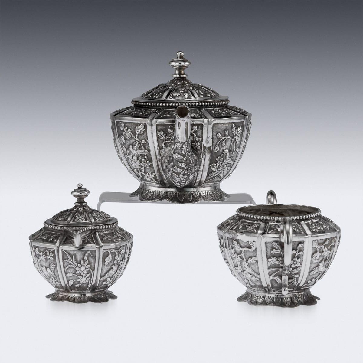 20th Century South Asian Solid Silver Tea Set, Cambodia / Malaysia ...
