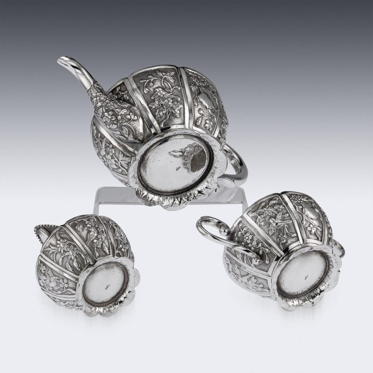 20th Century South Asian Solid Silver Tea Set, Cambodia / Malaysia ...
