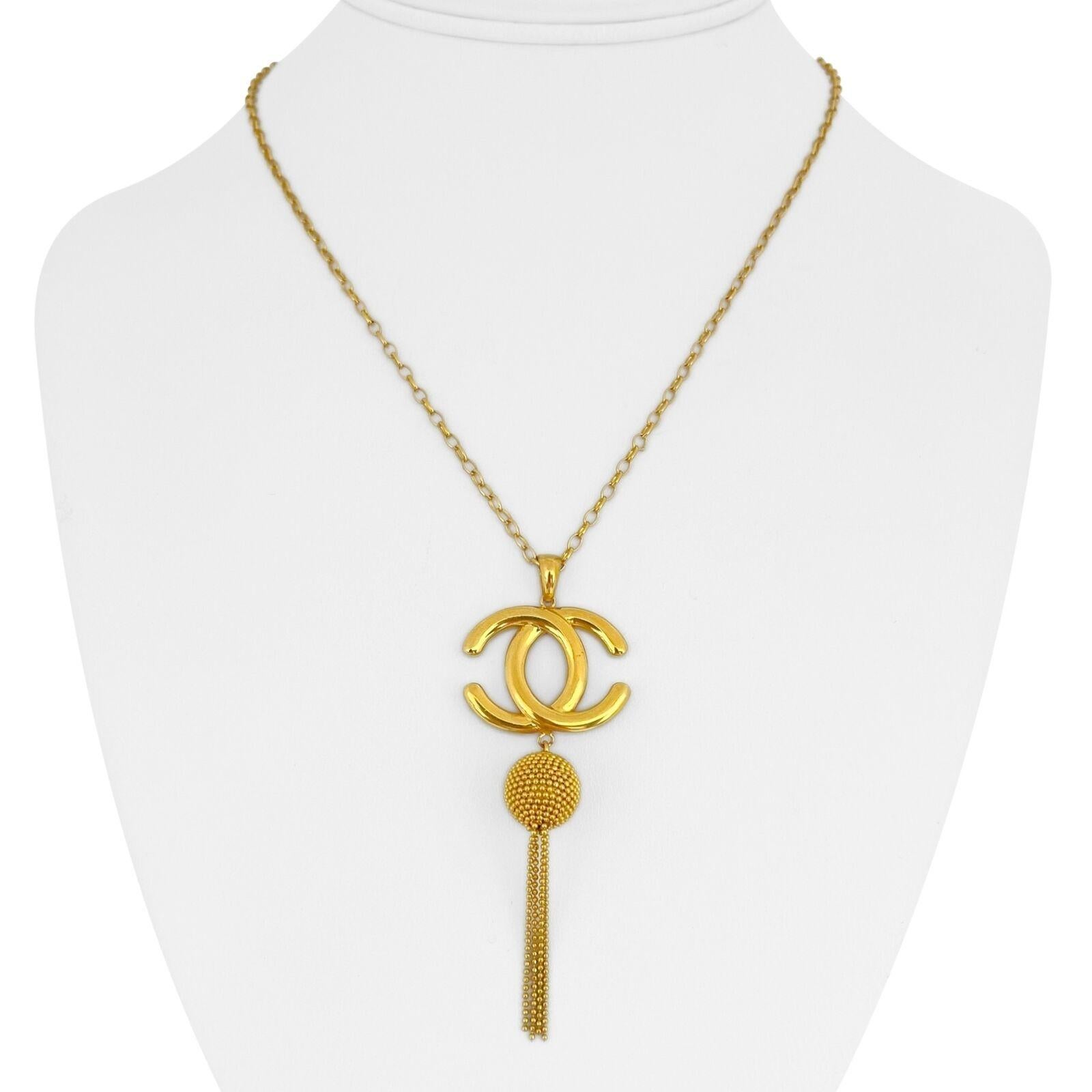 21 Karat Yellow Gold CC Drop Dangle Ball Bead Pendant Cable Link ...