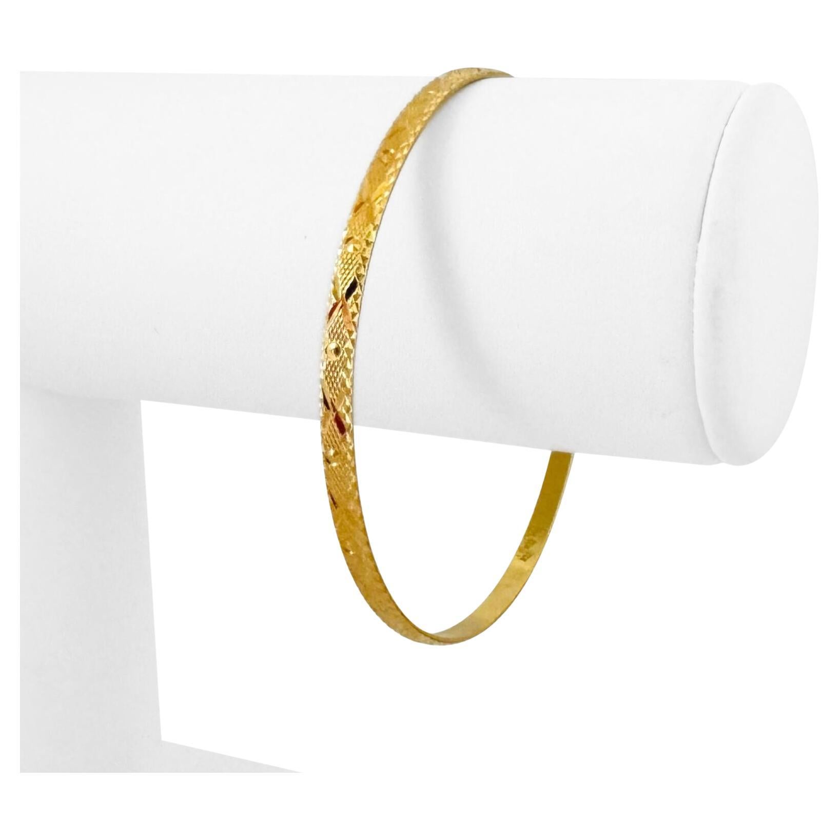 Solid Ladies Bangle, 18 Karat Gold, with Large Opal and Diamonds For ...