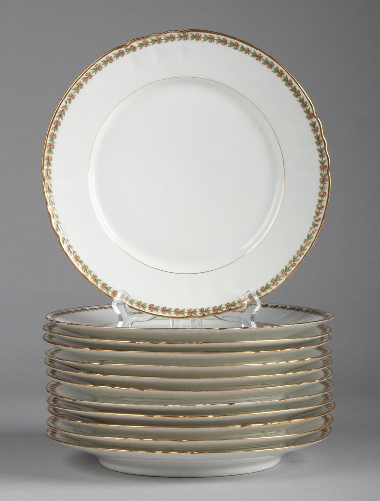 21-Piece Early 20th Century Porcelain Dinner Set Made by Limoges at ...
