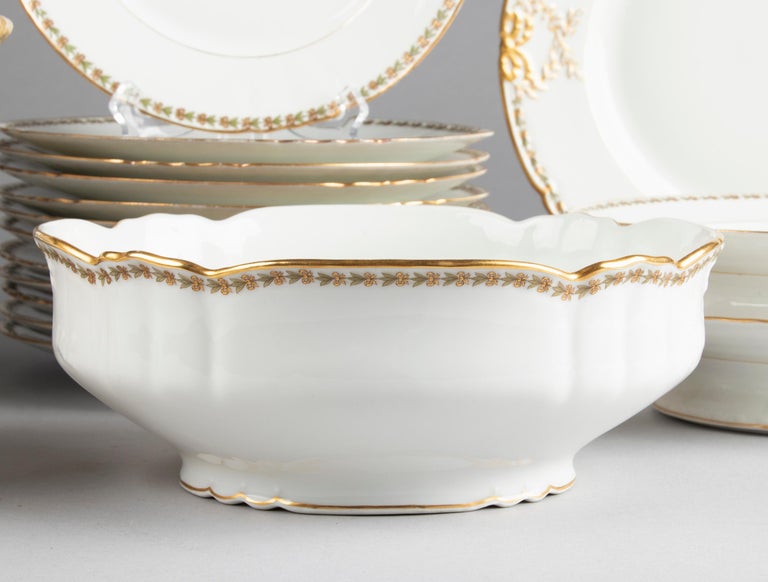 21-Piece Early 20th Century Porcelain Dinner Set Made by Limoges at ...