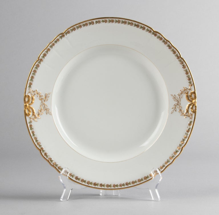 21-Piece Early 20th Century Porcelain Dinner Set Made by Limoges at ...