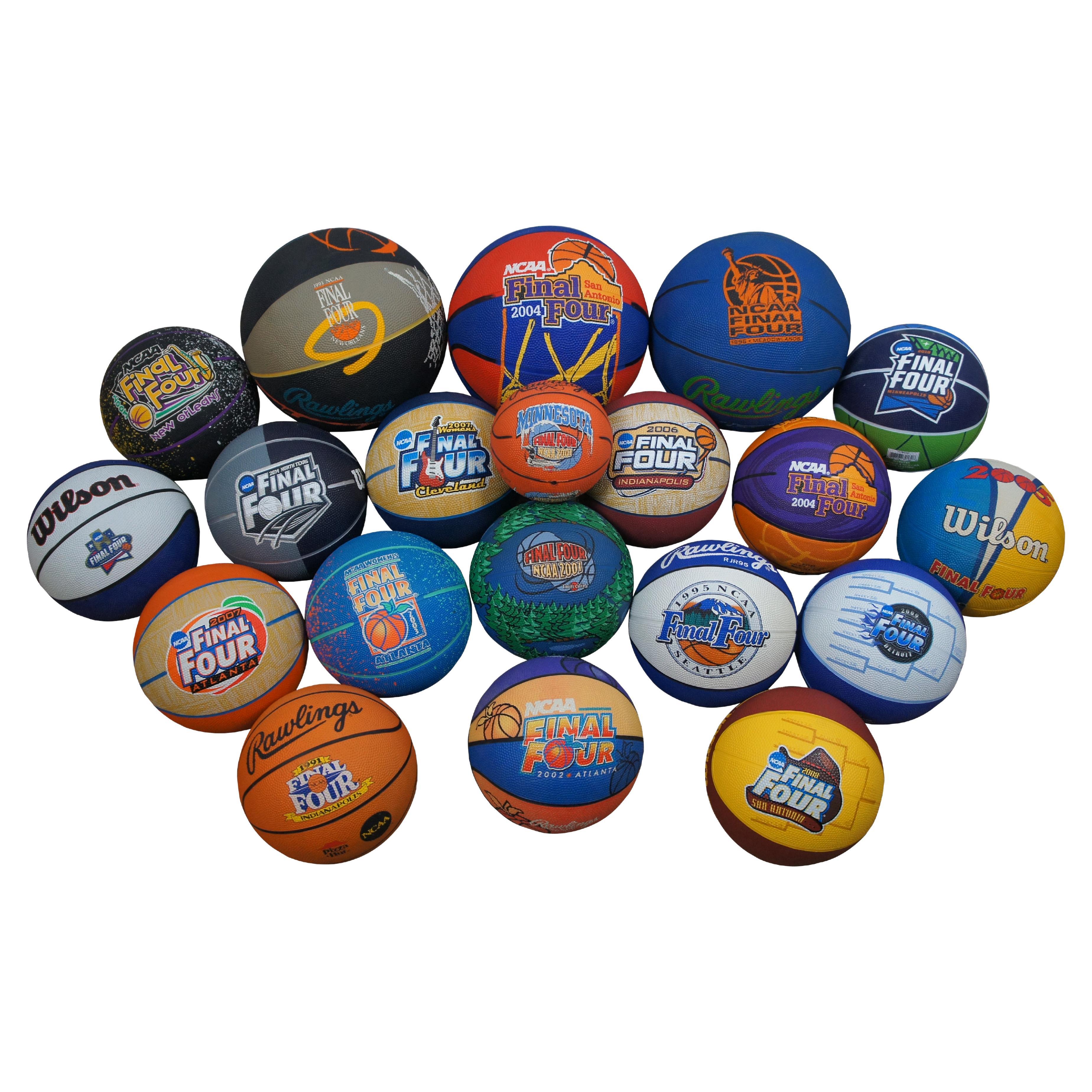 21 Vintage Retro NCAA Final Four March Madness Souvenir Basketballs For ...