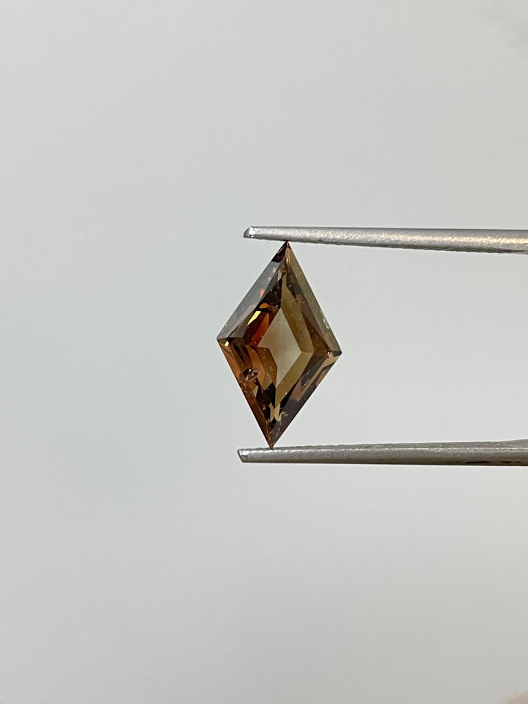 2.10 Carat Lozenge Cut GIA Certified Fancy Color Dark Orange Brown I1 ...
