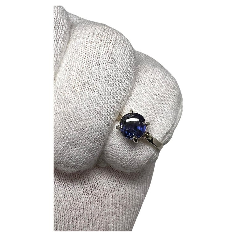 2,12 Karat Blauer Violetter Kaschmir-Saphir 14k Gold Ring GIA zertifiziert im Angebot bei 1stDibs