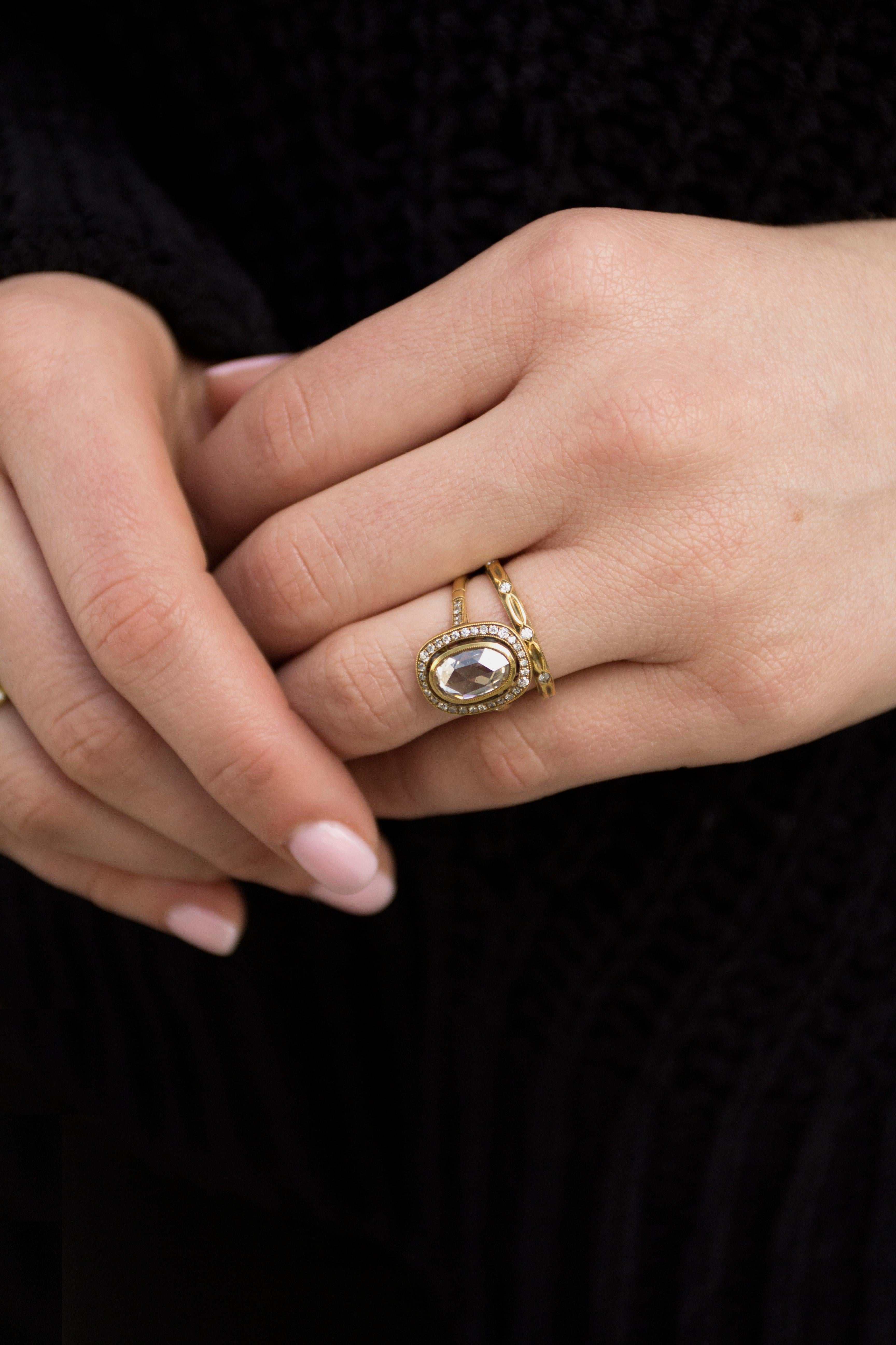 Handcrafted Camille Rose Cut Diamond Ring by Single Stone at 1stDibs ...