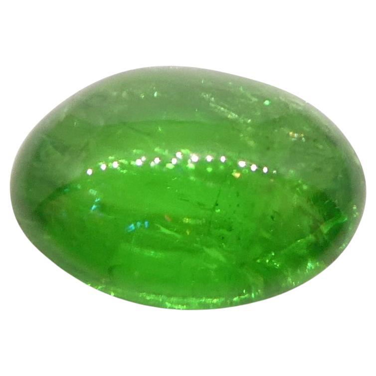 2.84ct Oval Cabochon Green Tsavorite Garnet from Kenya, Unheated For ...