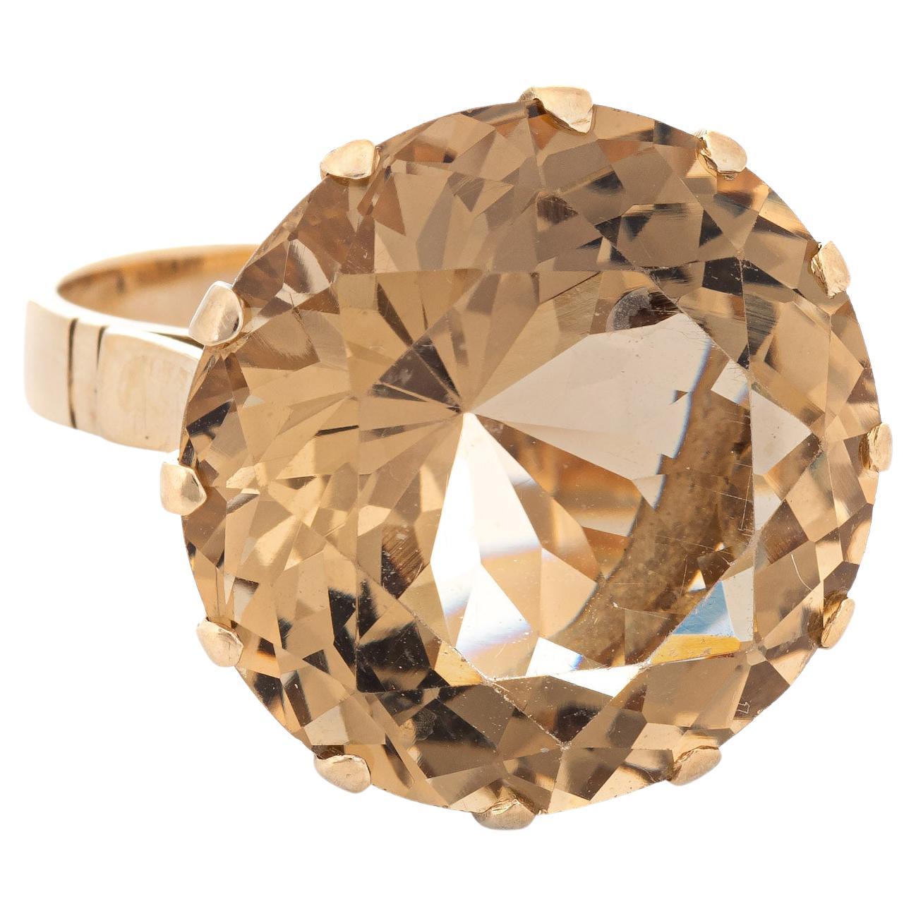 Large Rose Quartz Cocktail Ring at 1stDibs