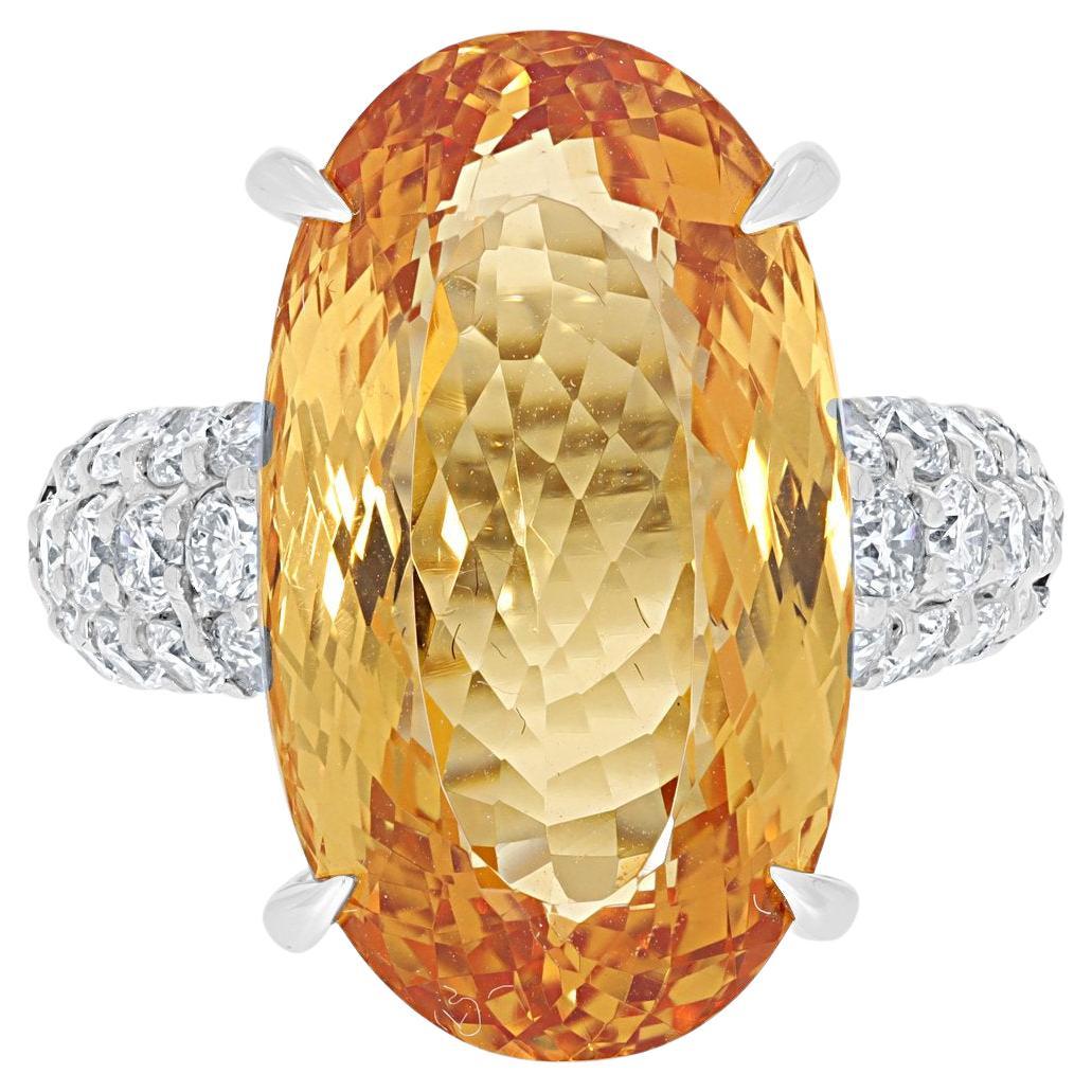 Antique Imperial Topaz Solitaire Rings - 5 For Sale at 1stDibs