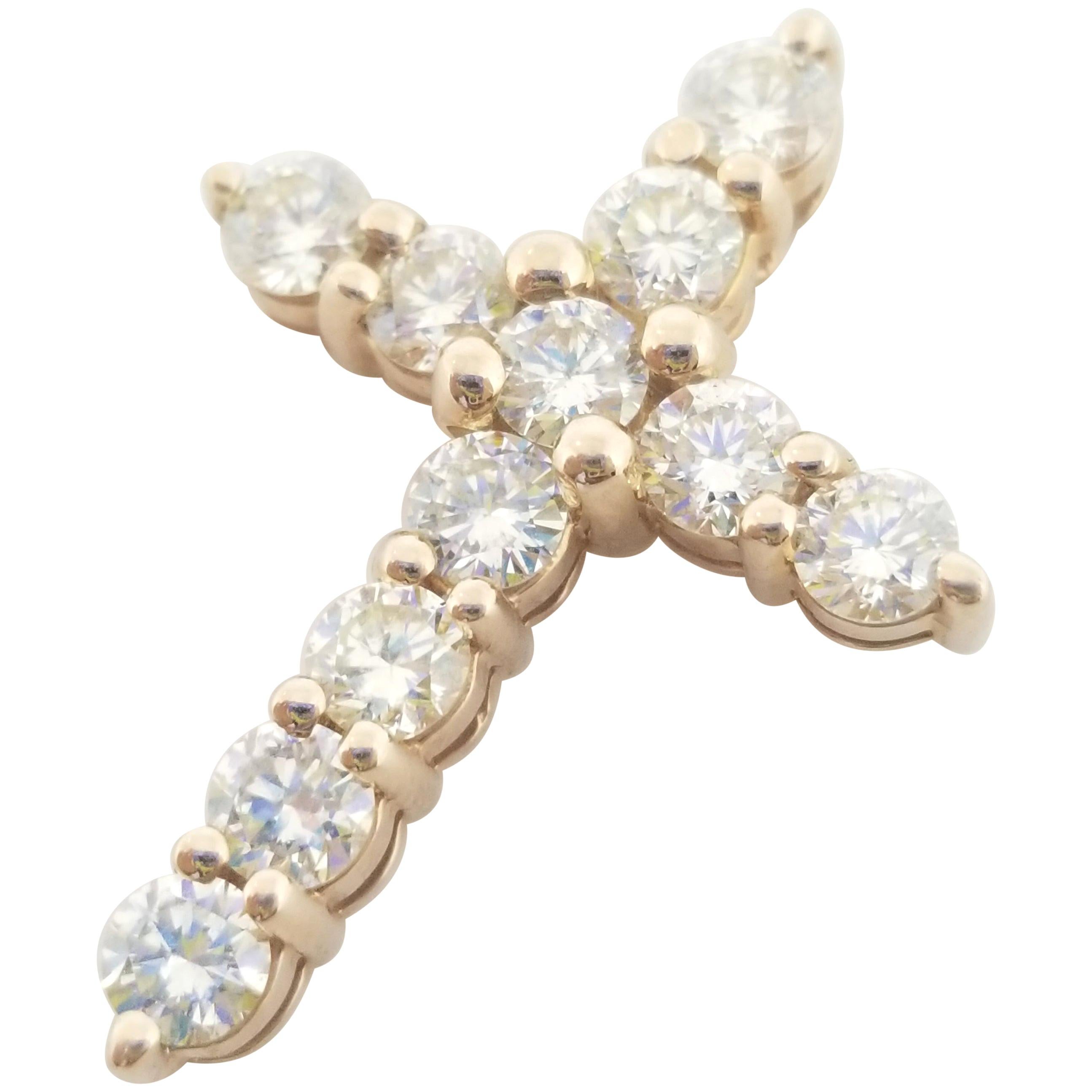 6 Cts Genuine Colombian Emerald Cross Pendant For Sale at 1stDibs