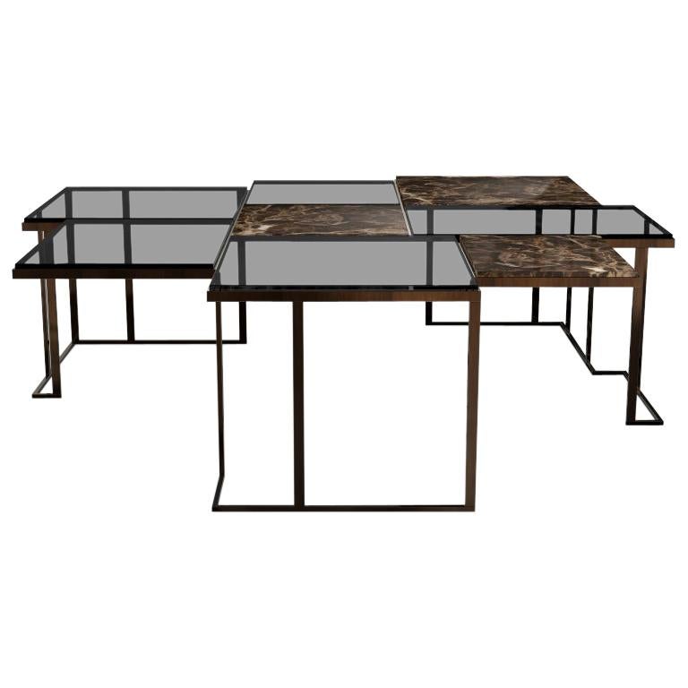 Custom Faux Tortoise Square Center Table at 1stDibs