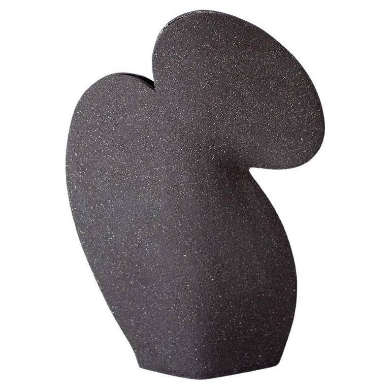 21st Century Amoureux, Man Vase in Black Ceramic, Hand-Crafted in ...