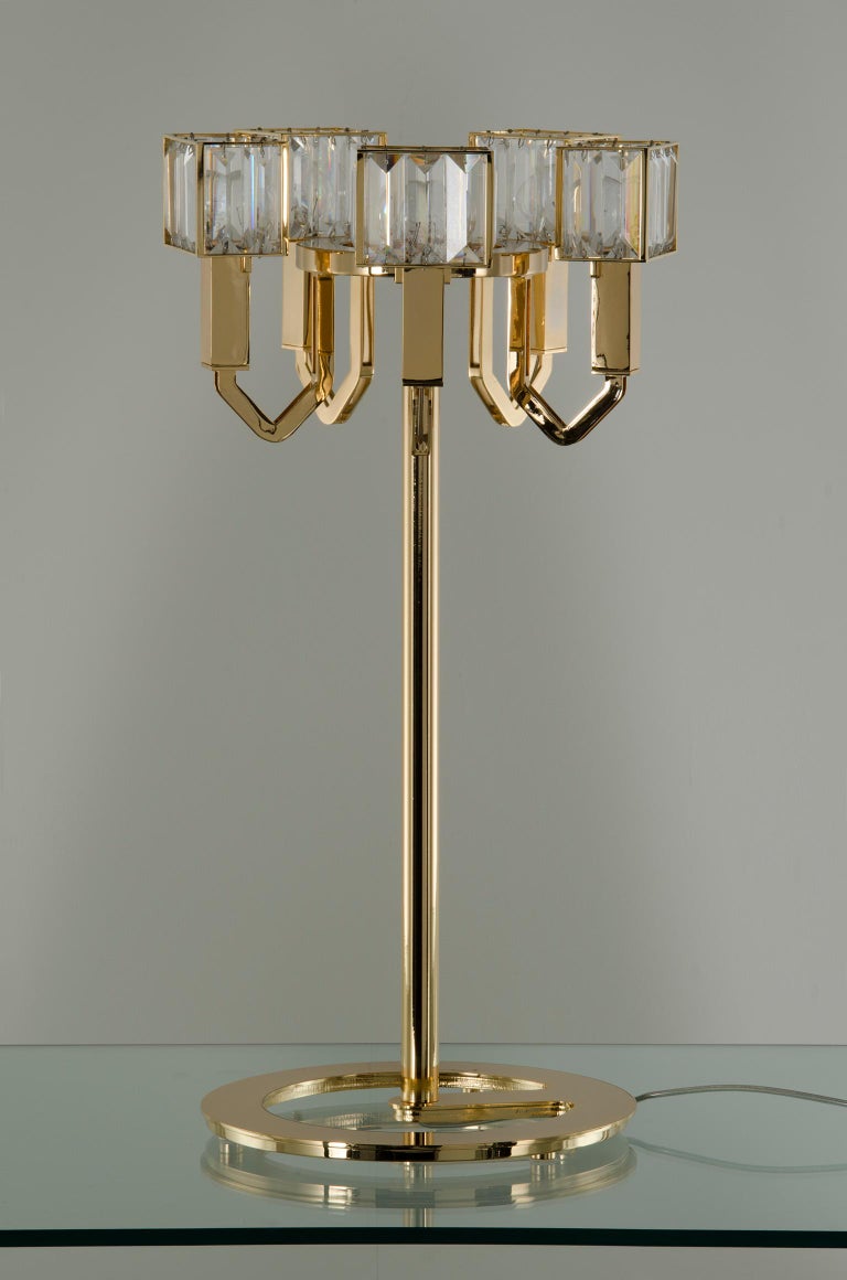 21st Century Angie Crystal and Gold Table Lamp by Roberto Lazzeroni For ...
