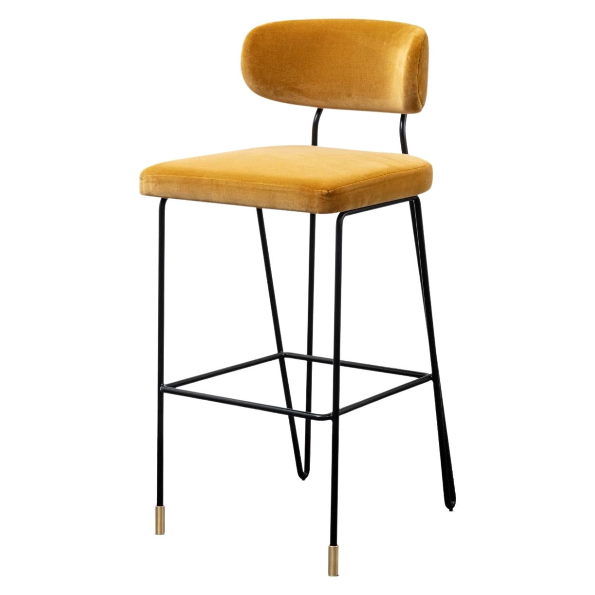 21st Century Apollo Bar Stool Black Iron Structure For Sale at 1stDibs