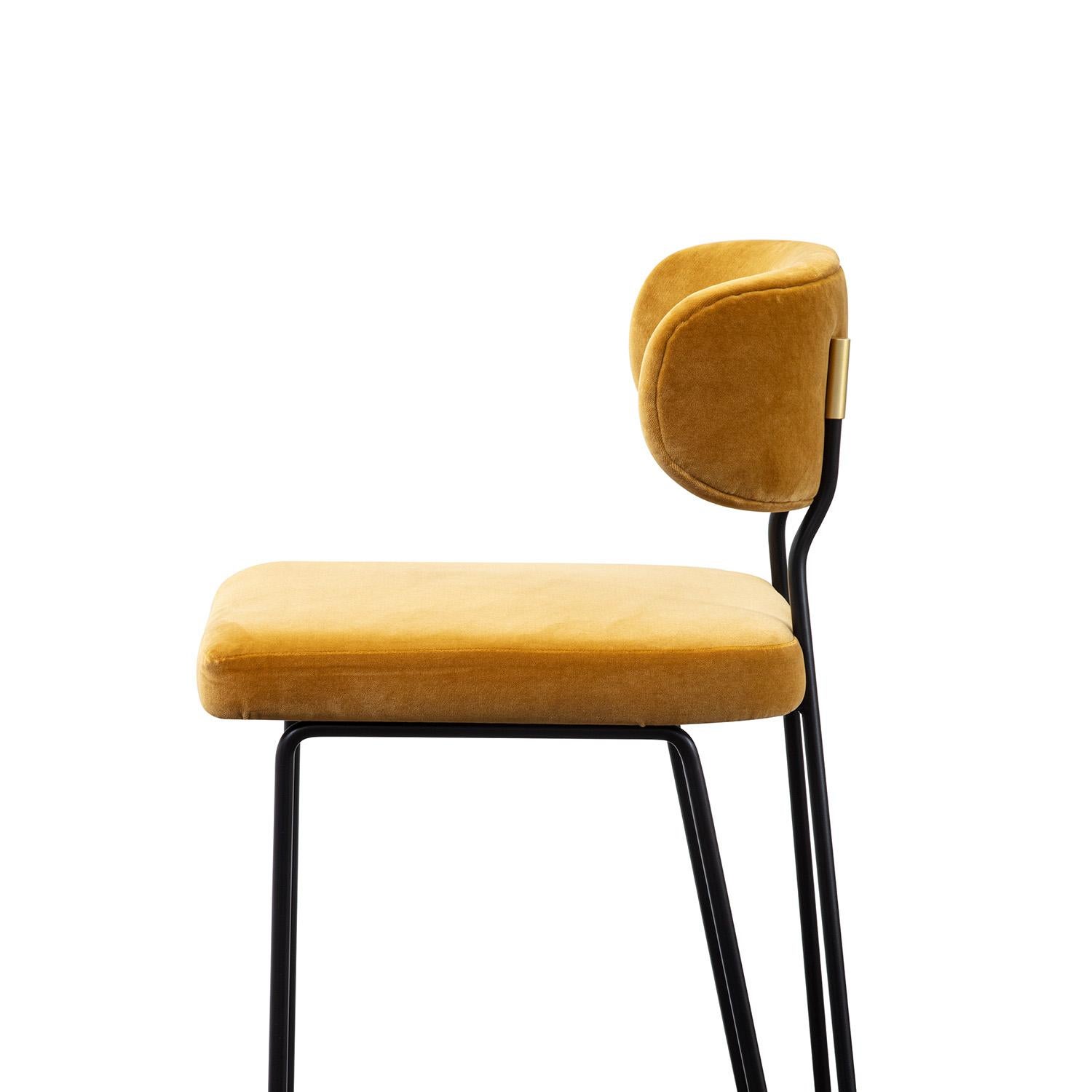 21st Century Apollo Counter Stool Black Iron Structure For Sale at 1stDibs