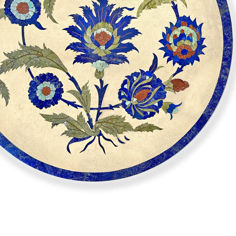 21st Century Art Iznik Lapis Turquoise Onyx Jade Semi Precious Inlay ...