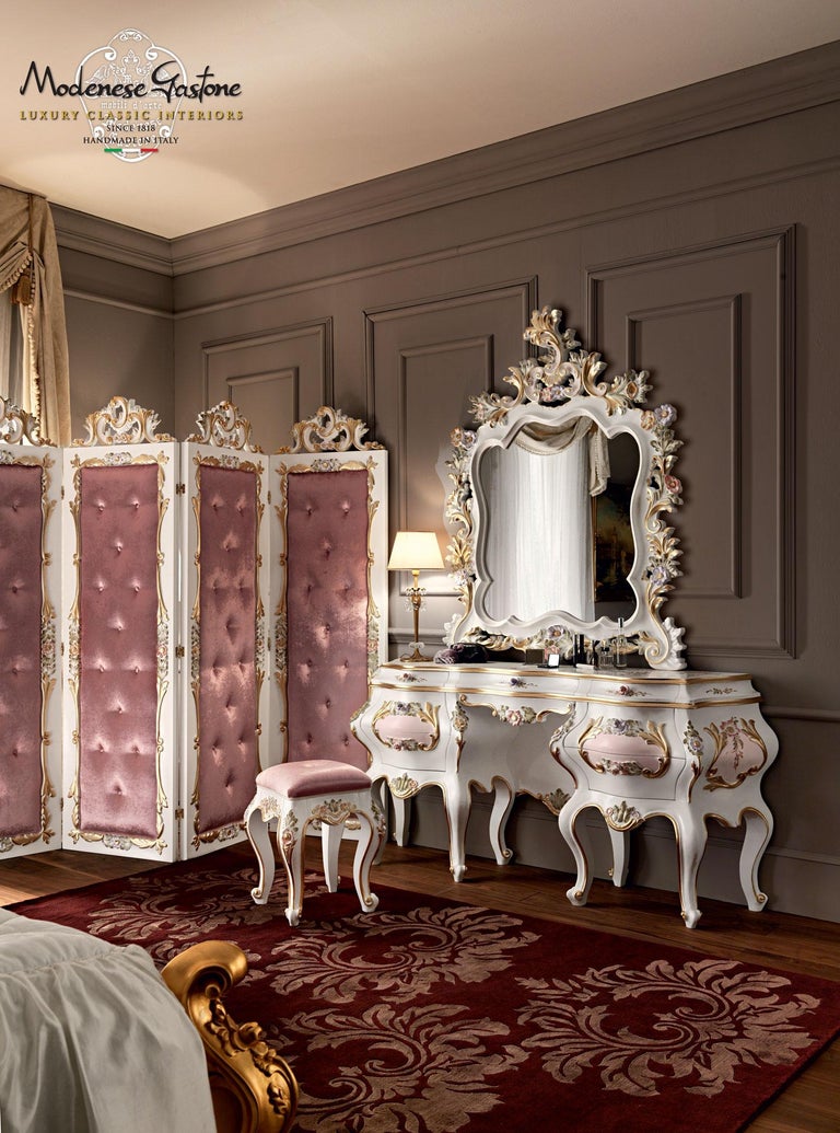21st Century Baroque Venetian Handpainted Four Door Wardrobe by ...