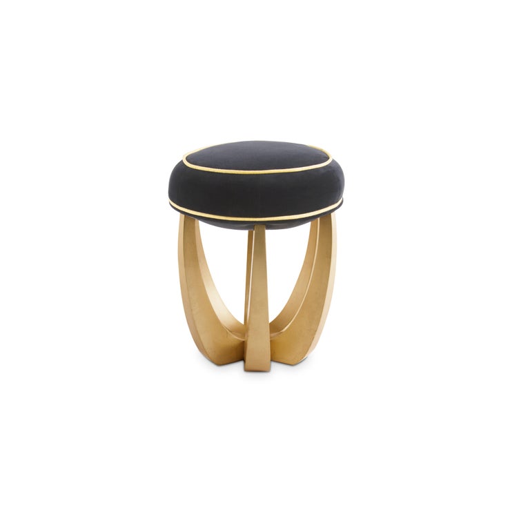21st Century Betty Stool Cotton Velvet Pinewood For Sale at 1stDibs