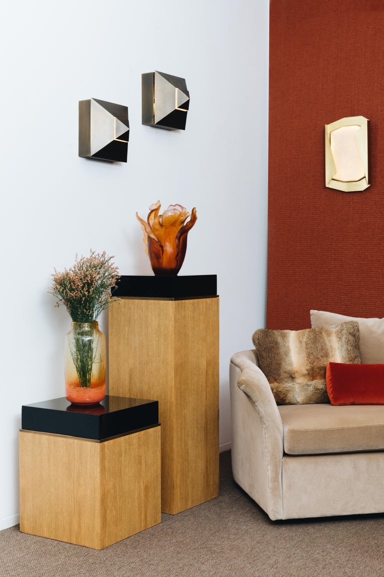 21st Century Block Side Table Limed Oak For Sale at 1stDibs