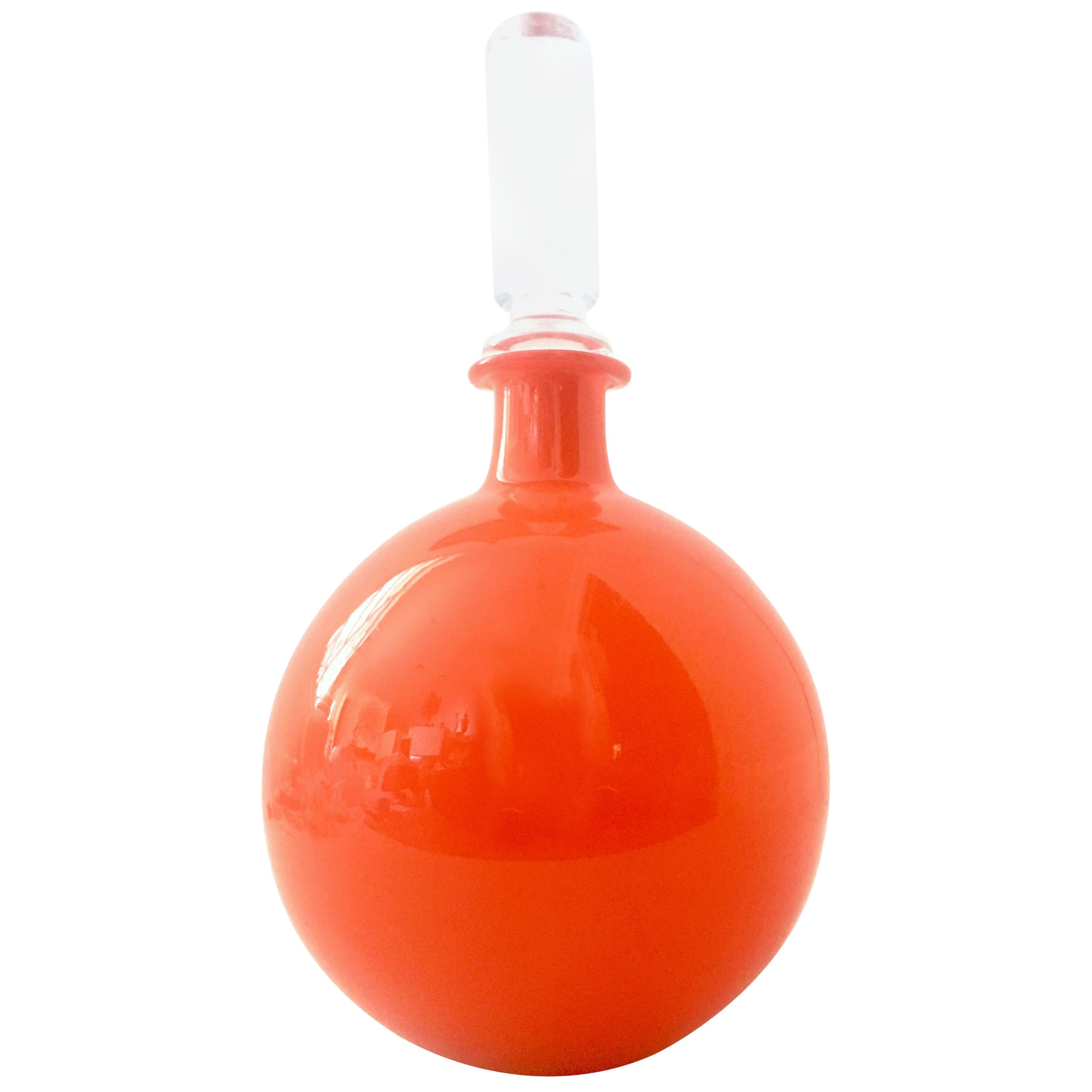 21st Century Blown Art Glass Liquor "Lab" Decanter and Stopper at 1stDibs