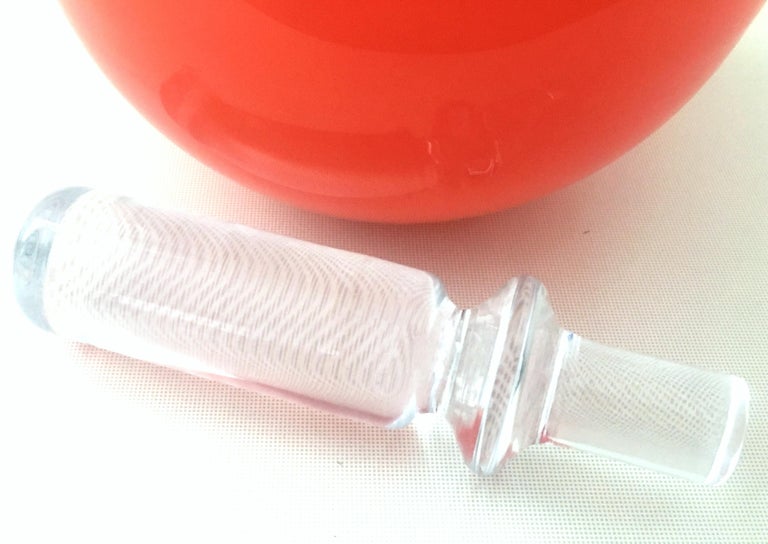 21st Century Blown Art Glass Liquor "Lab" Decanter and Stopper at 1stDibs