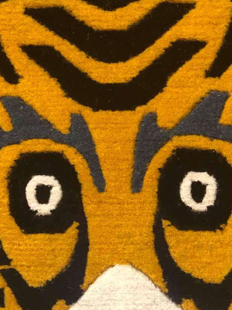 21st Century Blue and Yellow Tiger Tibetan Rug Prayer, 2019 For Sale at ...