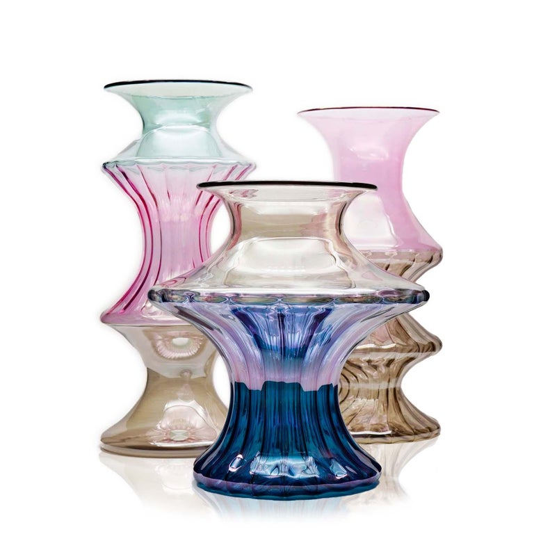 21st Century Borosilcate Glass Vase, Handcrafted, Kanz Architetti For ...