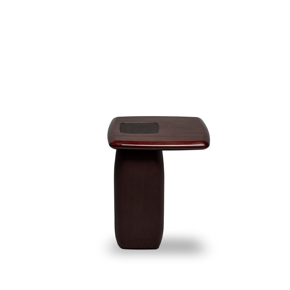 21st Century Bossa Square Coffee and Side Table Set in Mahogany Solid ...