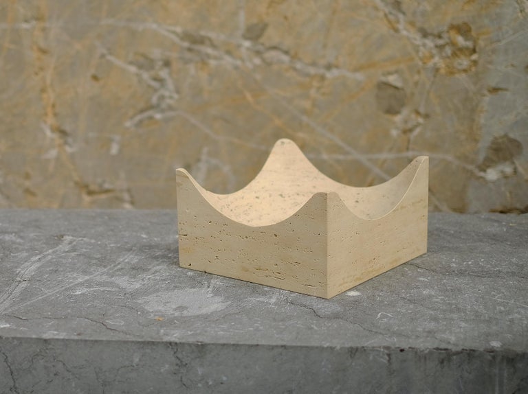 21st Century by Arch. E. Mari "PAROS L" Marble Sculpture Ashtray ...