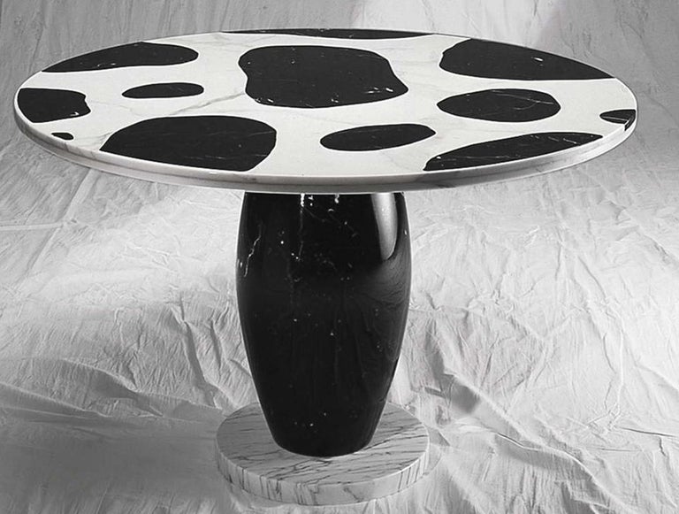 21st Century by Arch.M.De Lucchi "KAMPUR" Table in White Carrara and ...