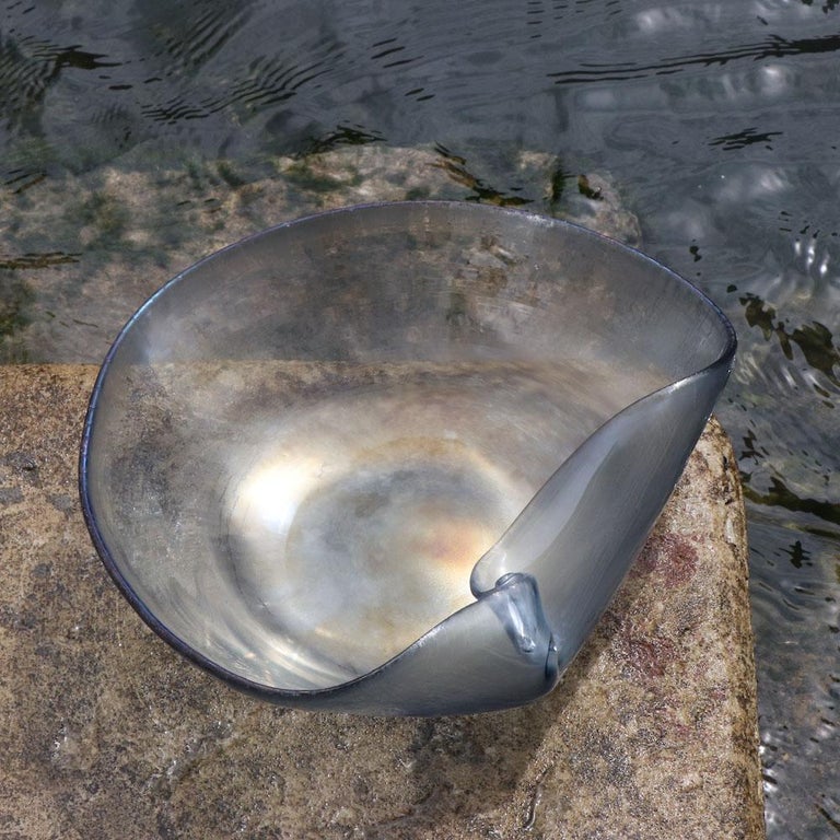 21st Century by Micheluzzi Glass Seashell Ocean Blue Handmade Murano ...