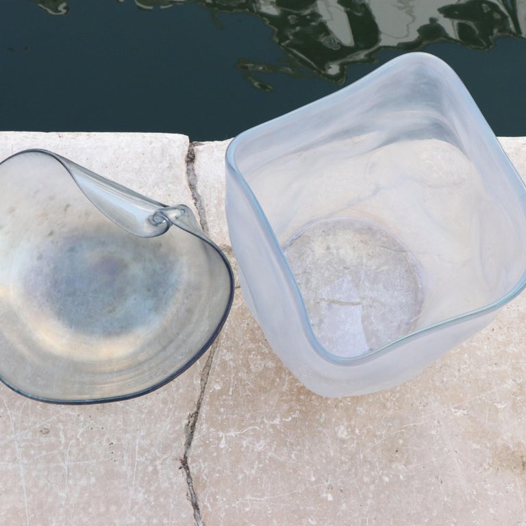 21st Century by Micheluzzi Glass Seashell Ocean Blue Handmade Murano ...