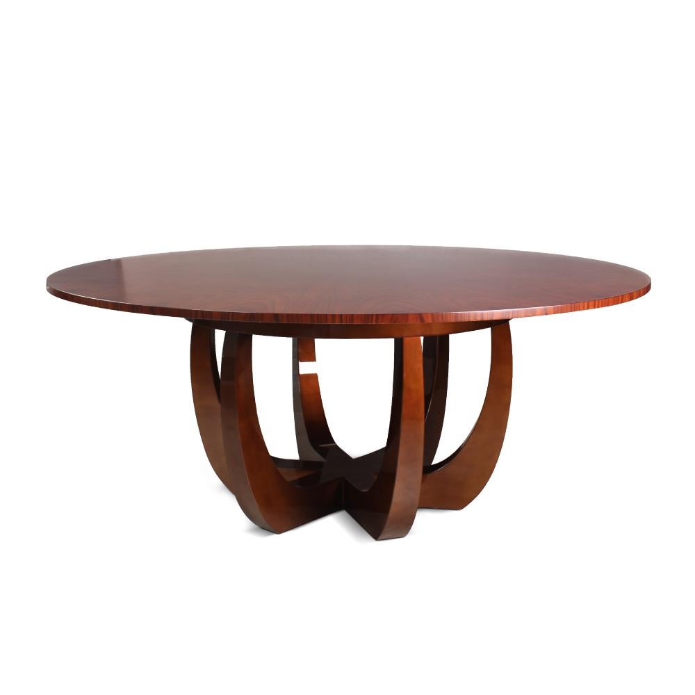 21st Century Canopy Dining Table Wood Veneered Handmade Tabletop For ...
