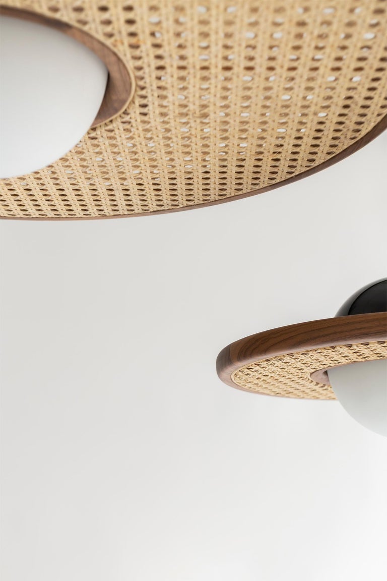 21st Century Cassini Glass Chandelier with Cane, Red For Sale at 1stDibs