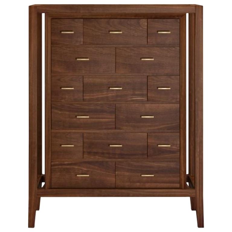 21st Century Caxton Chest of Drawers Walnut Wood For Sale at 1stDibs