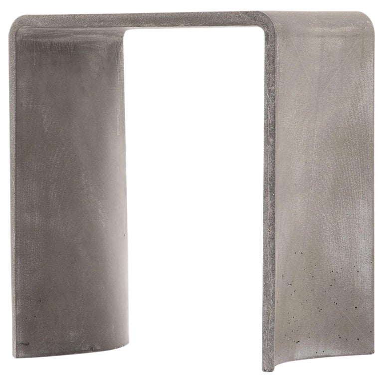21st Century Concrete Contemporary Stool and Side Table, Red Brick ...