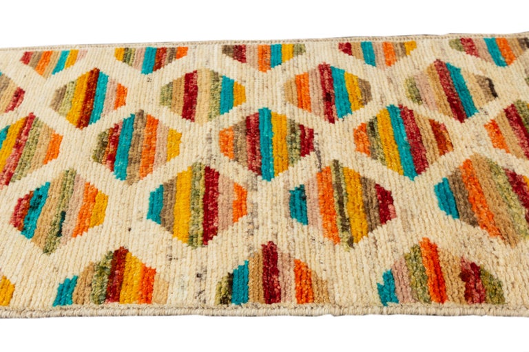 21st Century Contemporary Gabbeh Runner Rug For Sale at 1stDibs