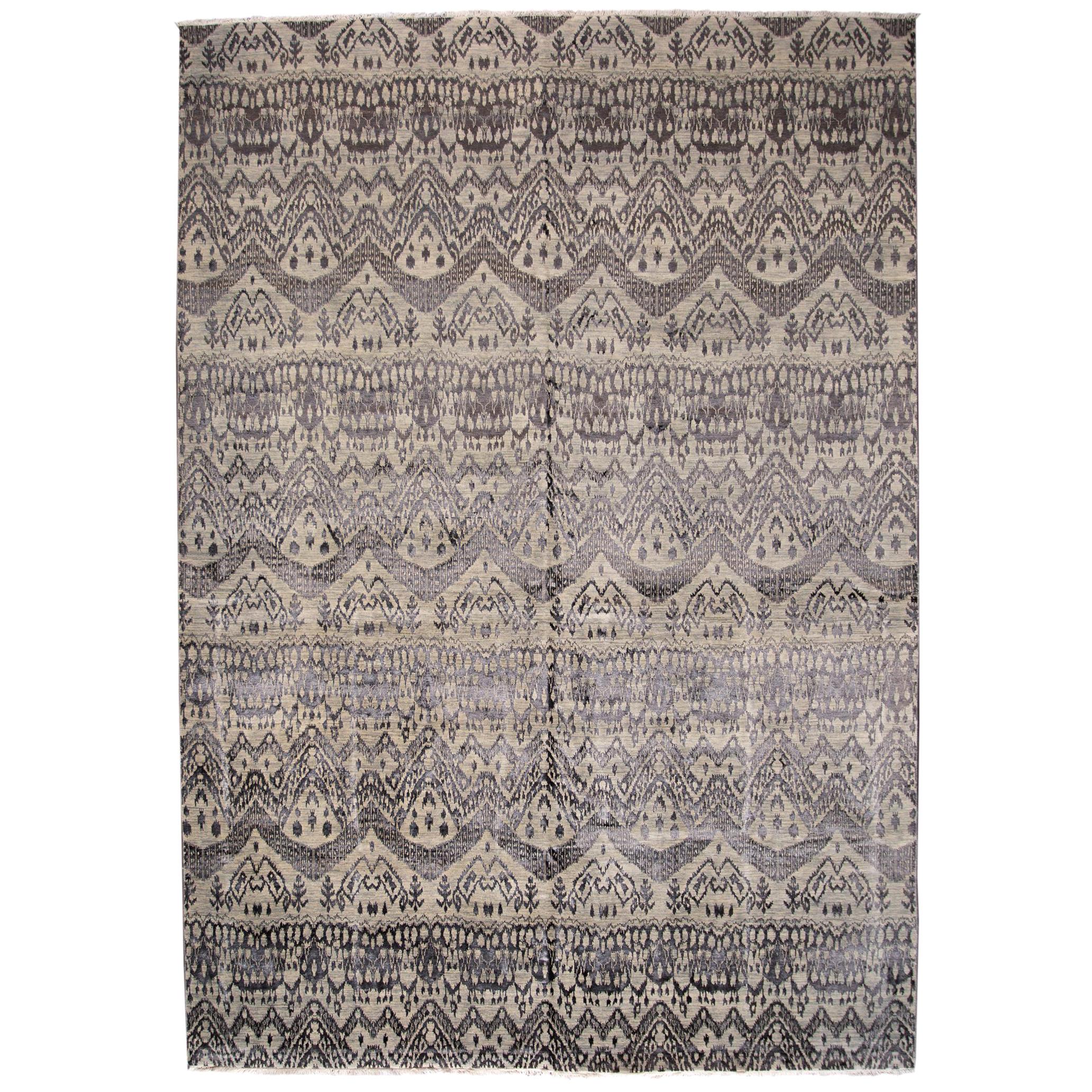 21st Century Contemporary Ikat Rug For Sale at 1stDibs