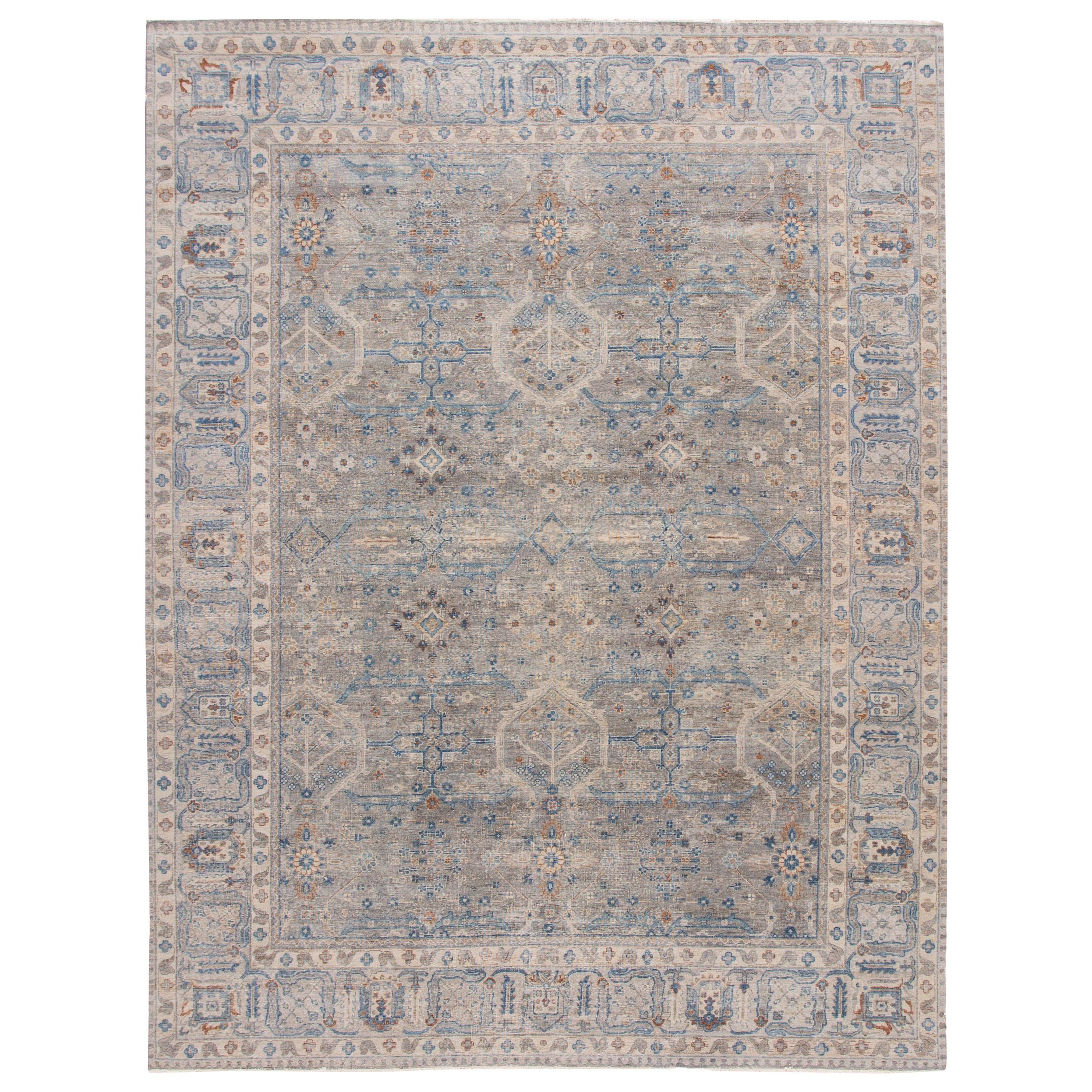 Apadana 21st Century Contemporary Indian Wool Rug For Sale at 1stDibs