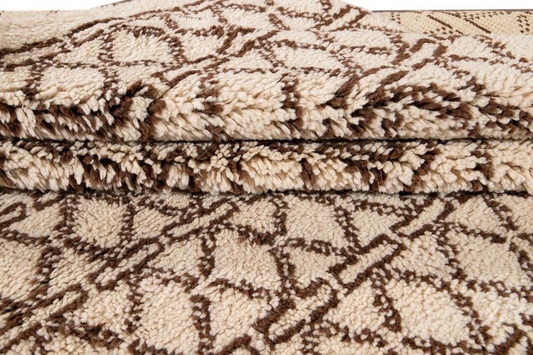 21st Century Contemporary Ivory Moroccan Tribal Wool Rug For Sale at ...
