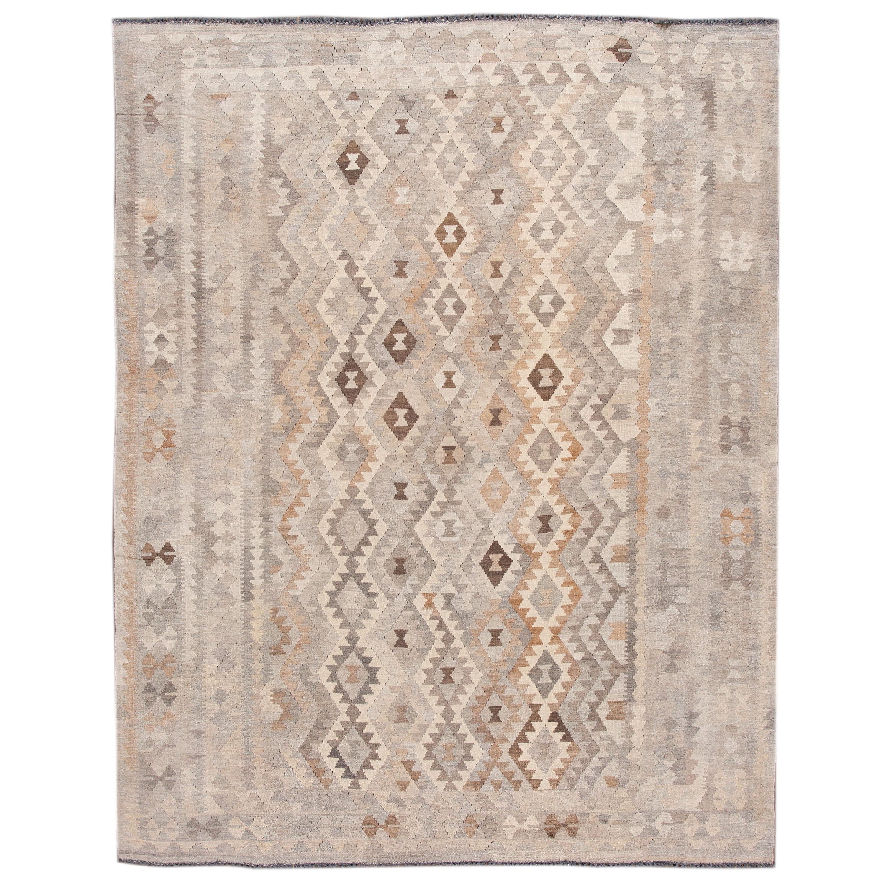 21st Century Modern Persian Kilim Wool Rug For Sale at 1stDibs