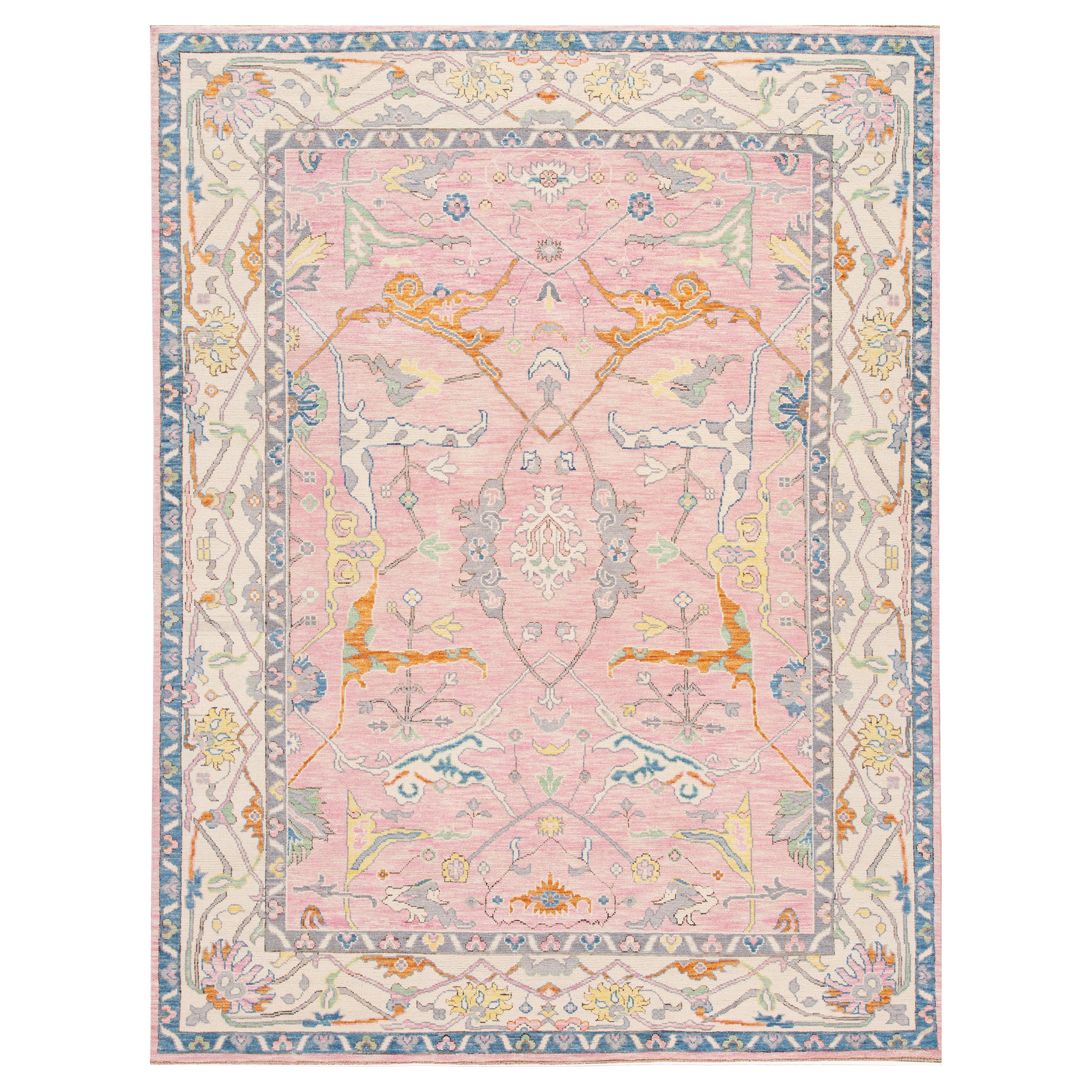21st Century Contemporary Modern Oushak Style Wool Rug For Sale at 1stDibs
