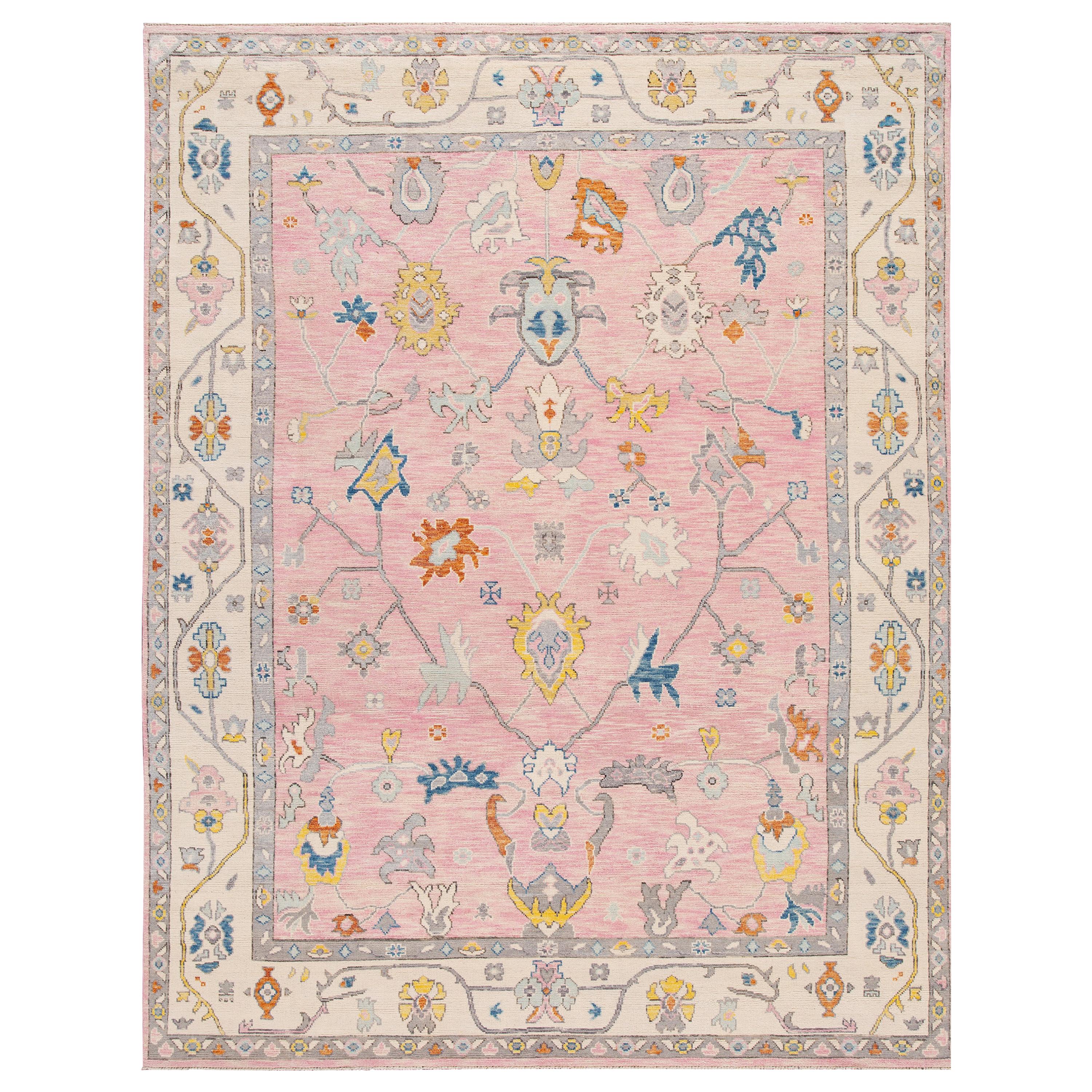 21st Century Contemporary Modern Oushak Style Wool Rug For Sale at 1stDibs