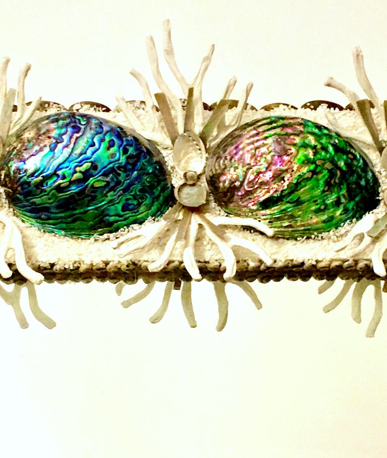 21st Century Contemporary Monumental Abalone Shell and Spider Coral ...