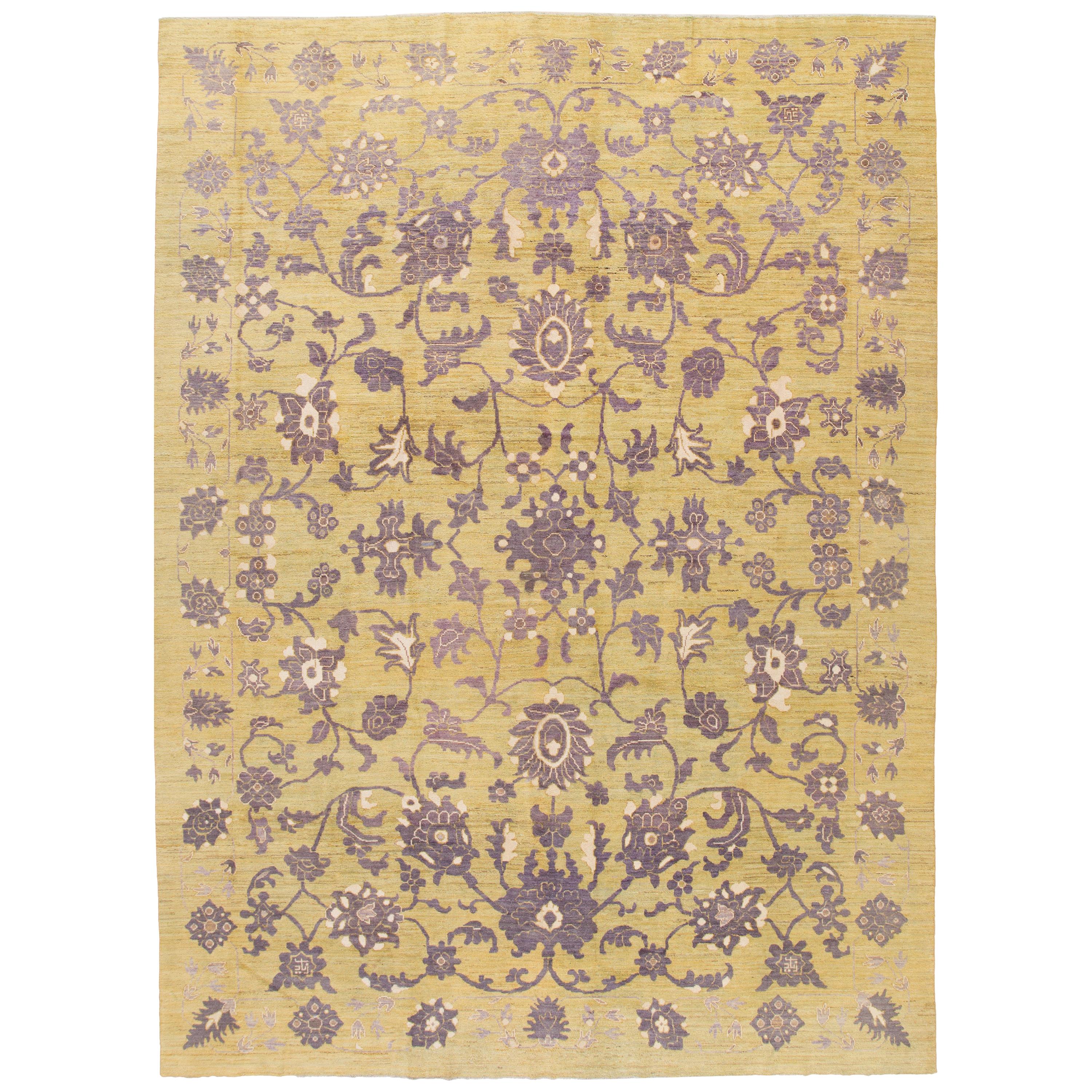 21st Century Contemporary Oushak Colorful Wool Rug For Sale at 1stDibs