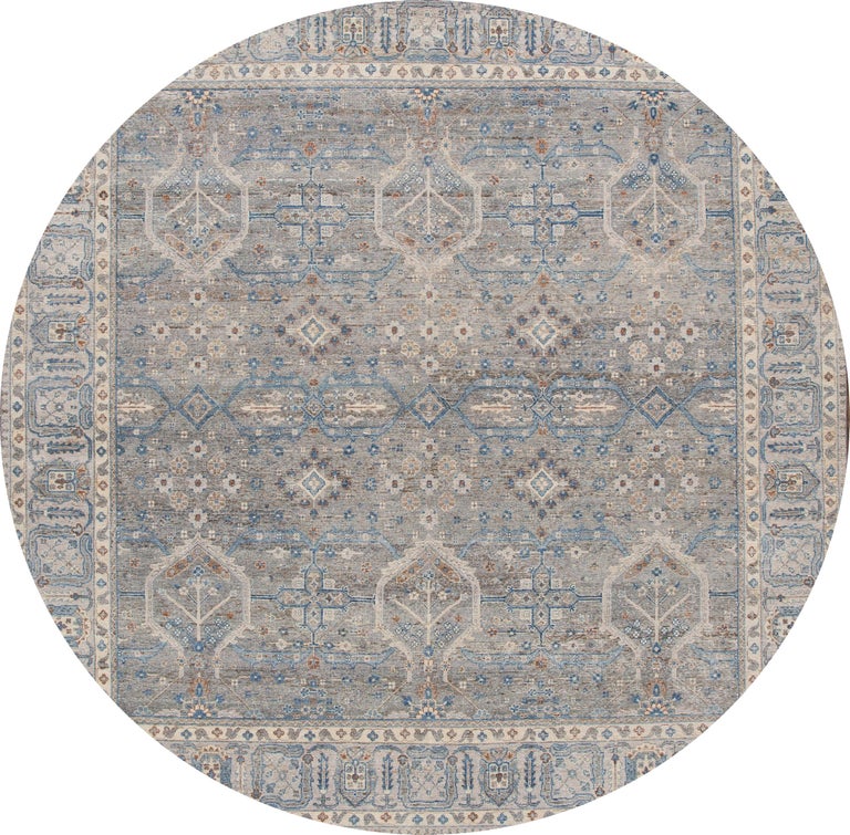 21st Century Contemporary Tabriz-Style Square Wool Rug For Sale at 1stDibs